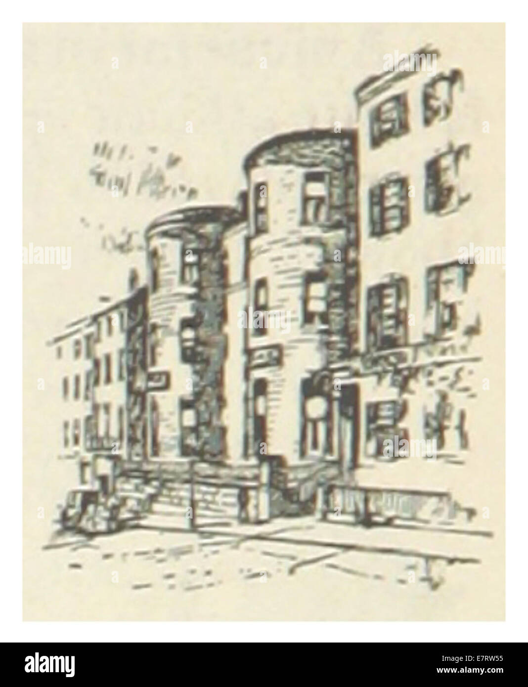 This 1891 illustration depicts the Sommerset Club in Boston, showcasing ...