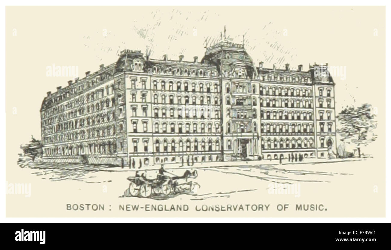 An 1891 illustration showcasing the New-England Conservatory of Music ...