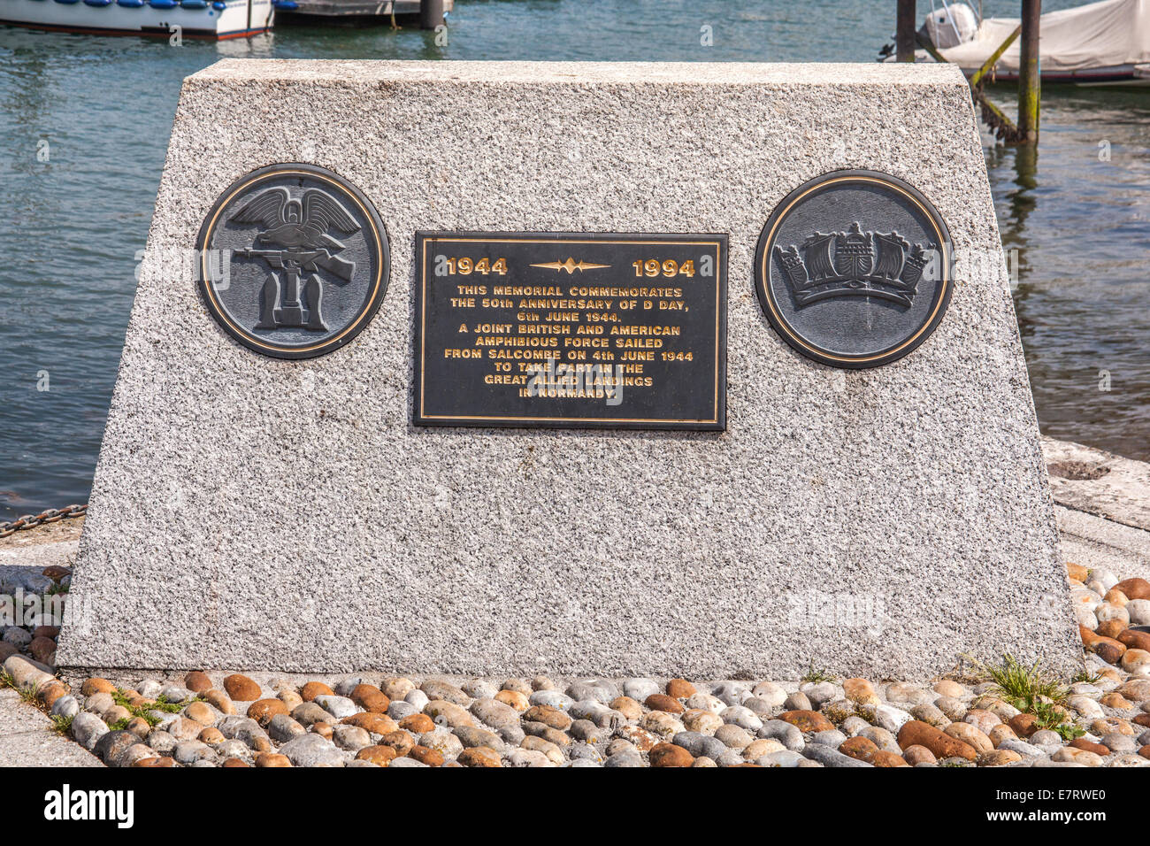 D Day landings fiftieth anniversary memorial, Salcombe, South Devon ...