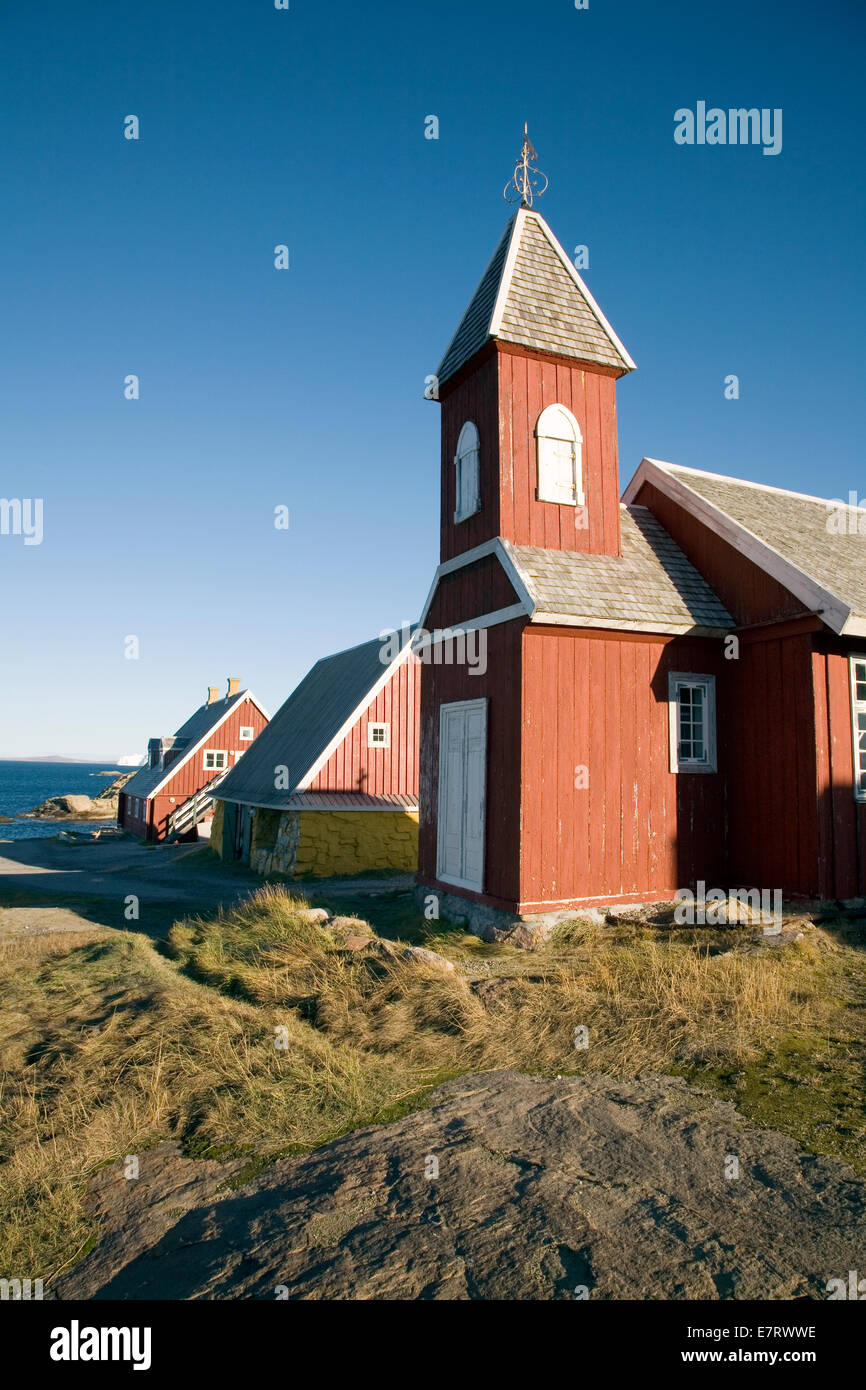 Upernavik's "old church," from 1839, is part of a museum complex ...