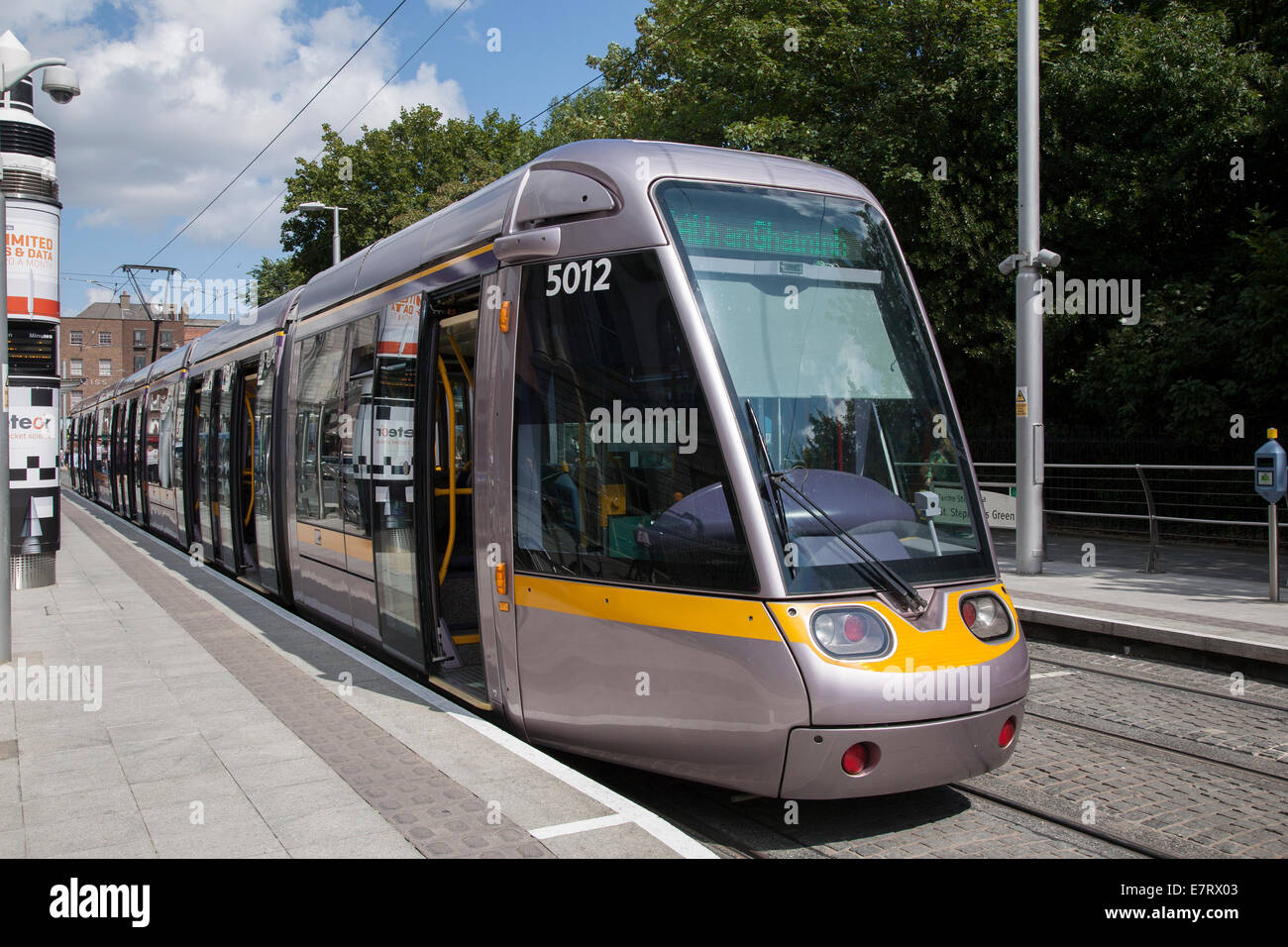 Trams on Harcourt Street, Dublin, Ireland Stock Photo - Alamy