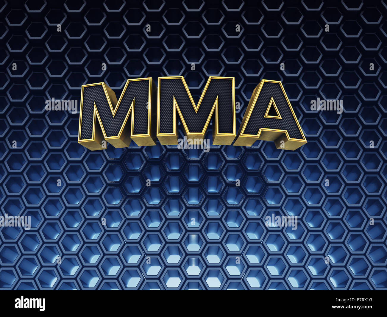 MMA text on blue abstract background with copyspace Stock Photo - Alamy