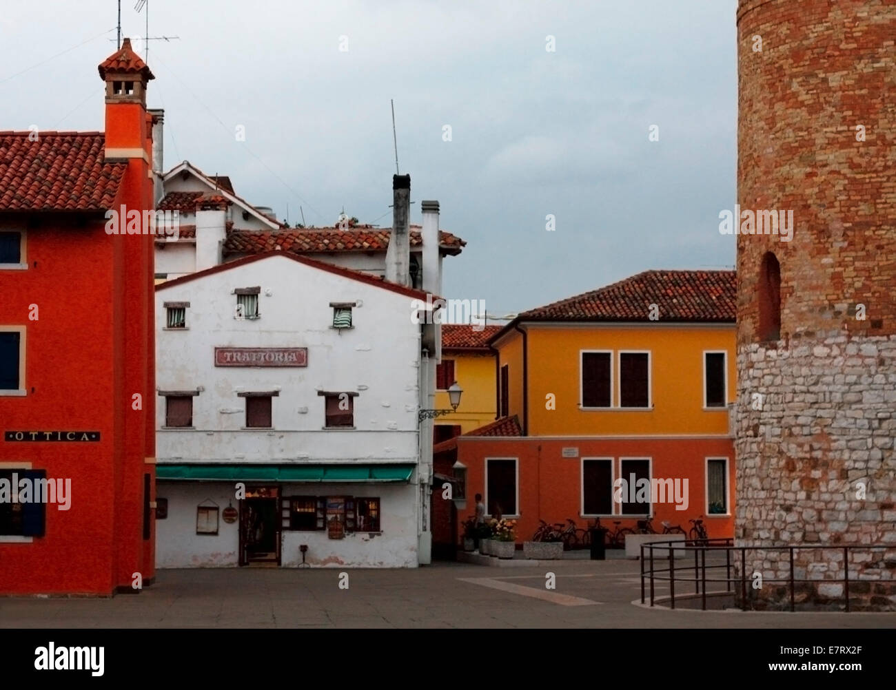 Typical white buildings with red tiled roofs hi-res stock photography ...