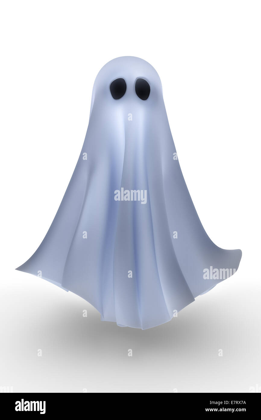 Light glowing ghost isolated on a white background Stock Photo - Alamy