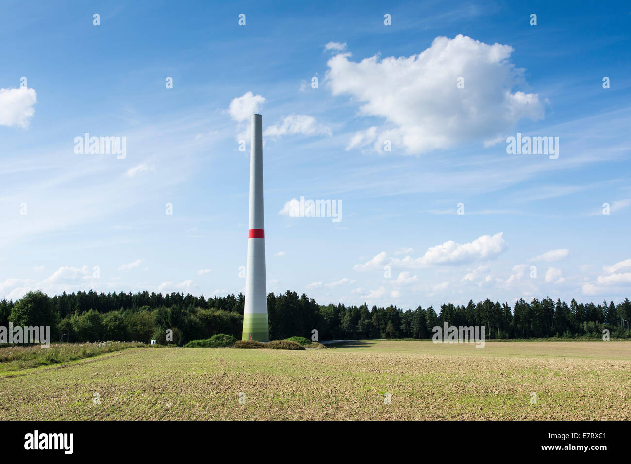 Wind Energy - the unfinished tower of a windmill Stock Photo - Alamy