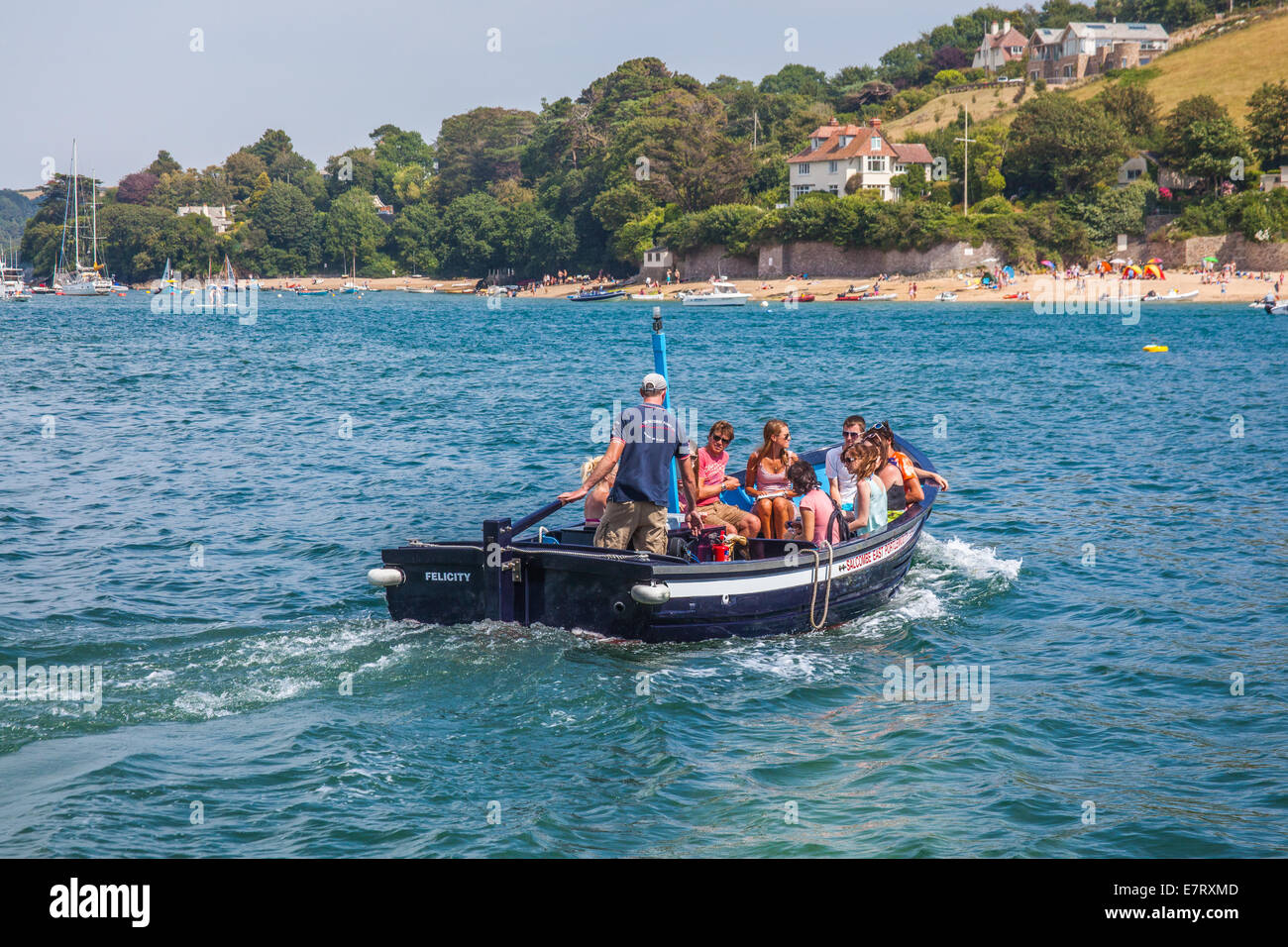 Salcombe passenger ferry boat between East Portlemouth beach and ...
