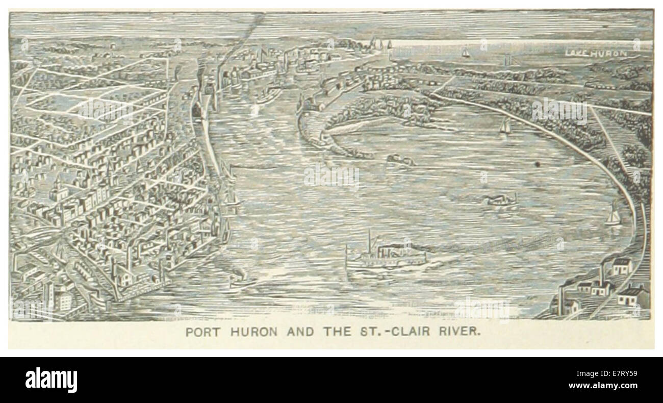 This 1891 document offers a detailed sketch and map of Port Huron and ...