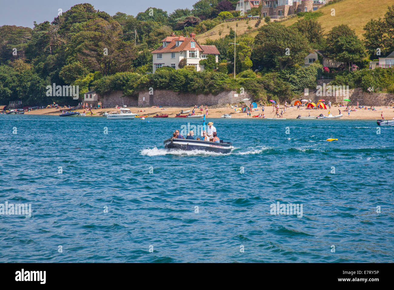 Salcombe passenger ferry boat between East Portlemouth beach and ...