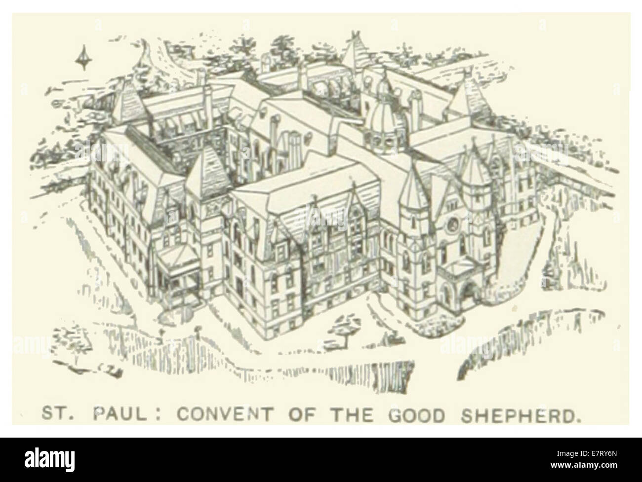 This 1891 illustration depicts the Convent of the Good Shepherd in St ...