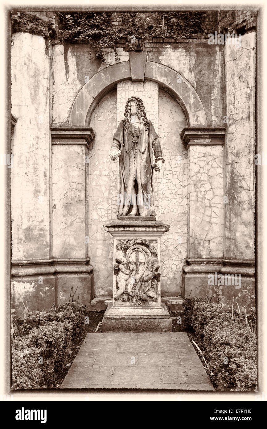 Marble statue of Sir Robert Clayton, Lord Mayor of the City of London ...