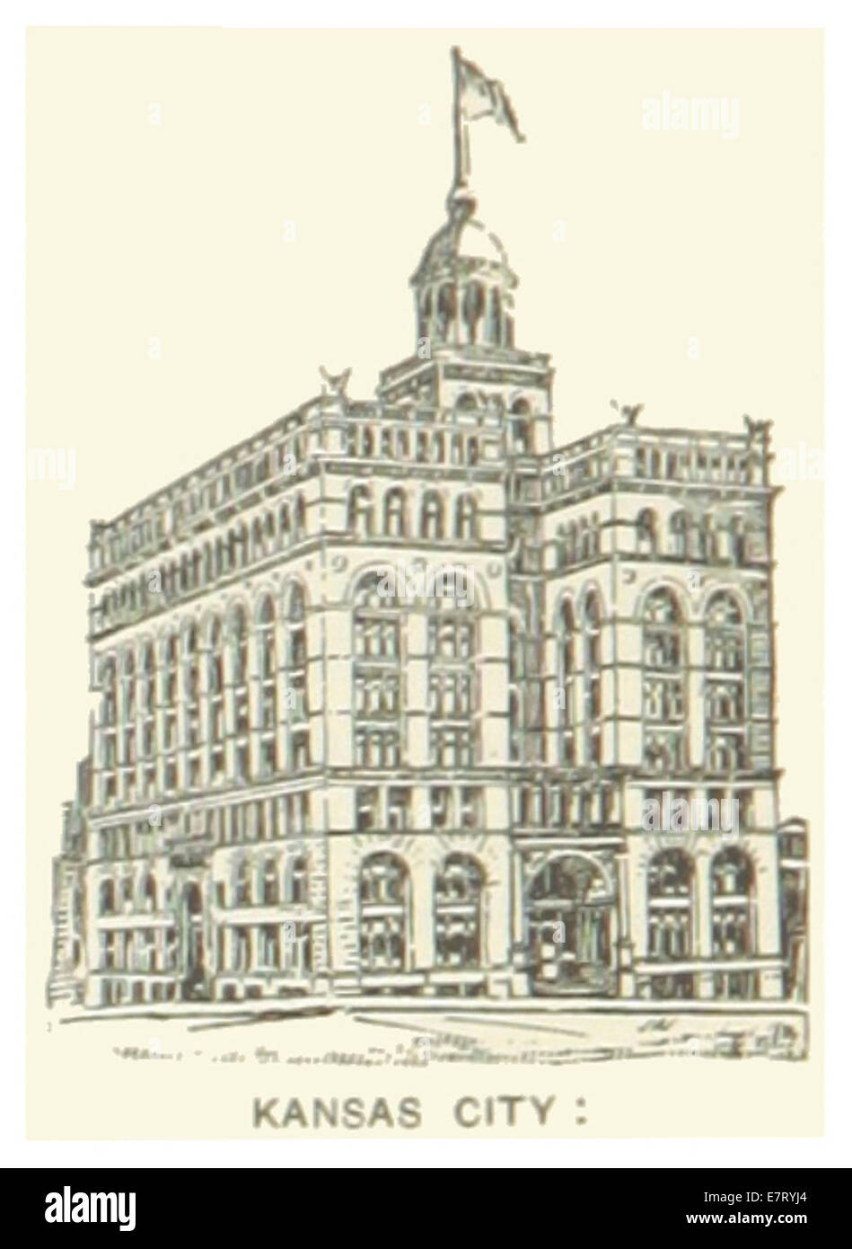 US-MO(1891) p458 KANSAS CITY, NEW YORK LIFE INS. COMPANY Stock Photo ...