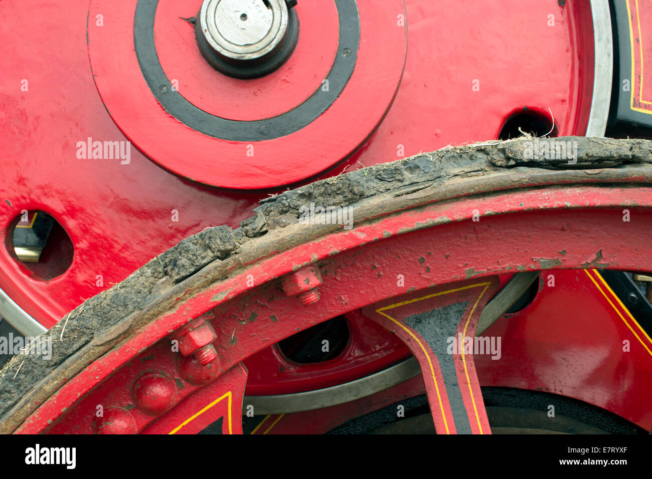 Traction Engine Wheel Stock Photo - Alamy