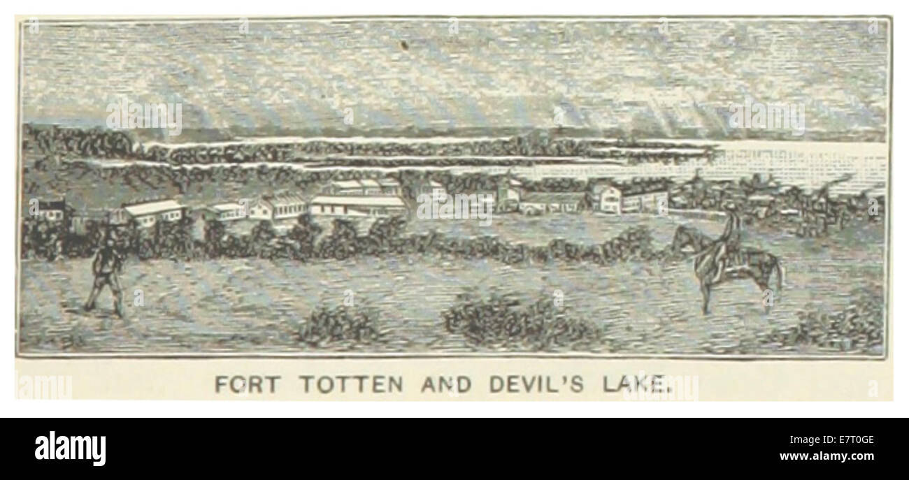 An 1891 illustration of Fort Totten, located near Devil’s Lake in North ...