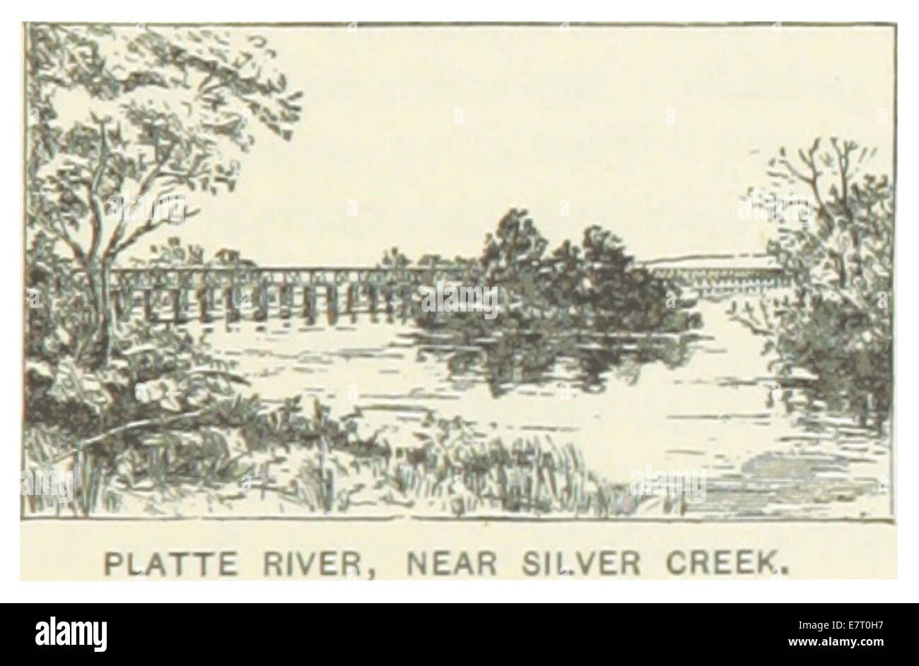 US-NE(1891) p525 shows the Plate River Bridge near Silver Creek ...