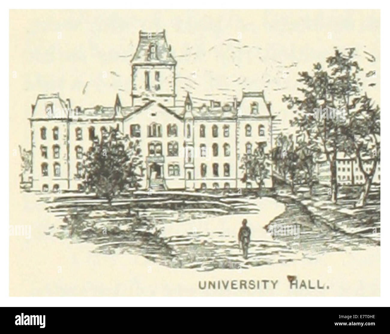 This 1891 illustration and map by US-NE shows University Hall in ...