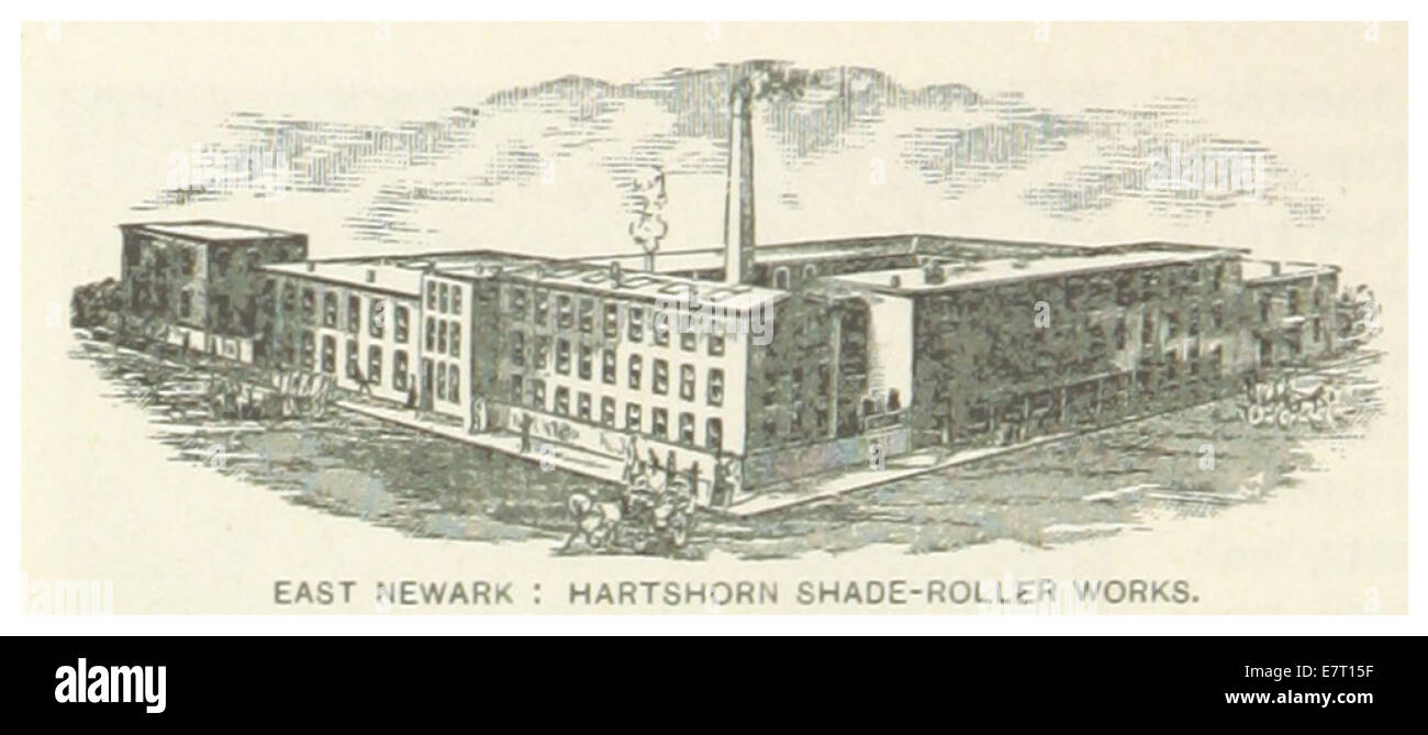 This 1891 illustration shows the Hartshorn Shade-Roller Works in East ...