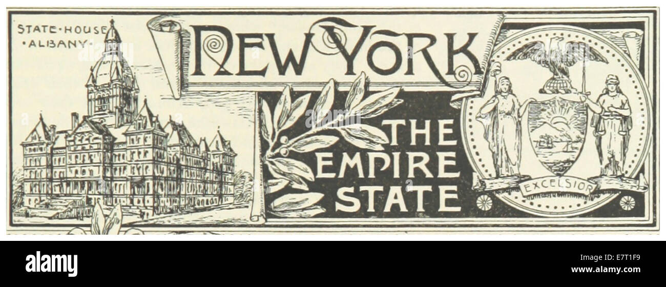 This 1891 illustration depicts the Empire State, likely referring to ...