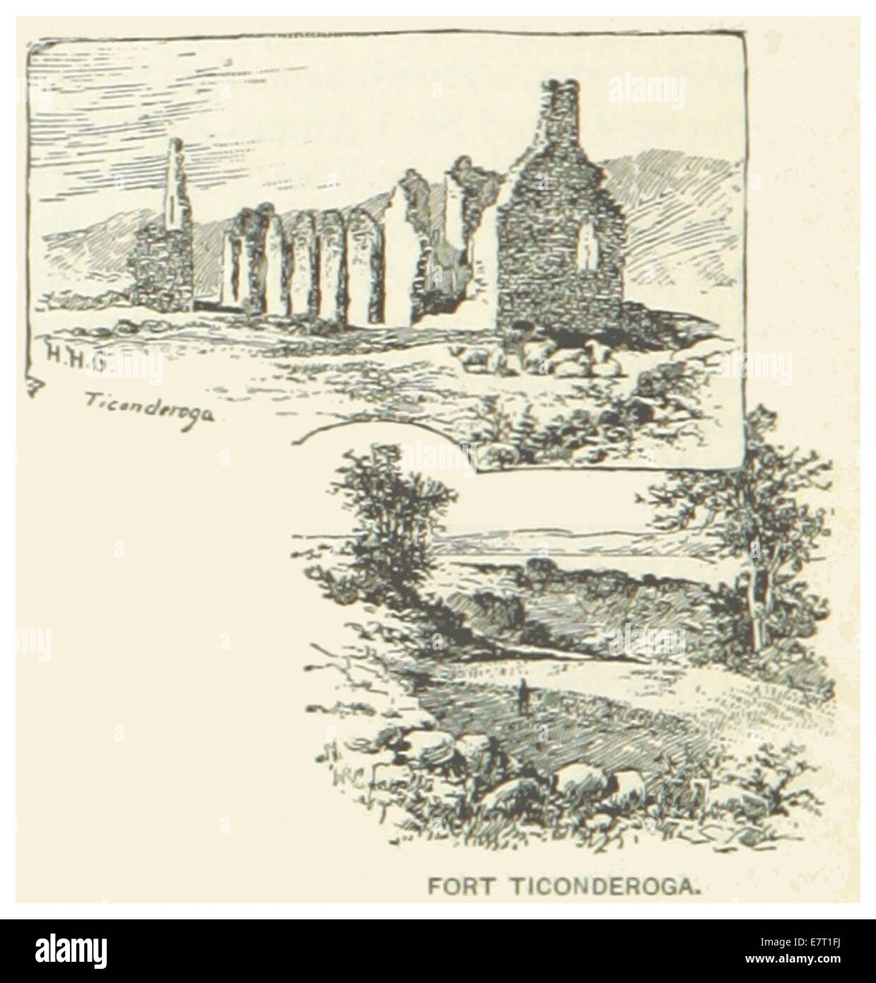 This 1891 illustration of Fort Ticonderoga showcases the fort's ...