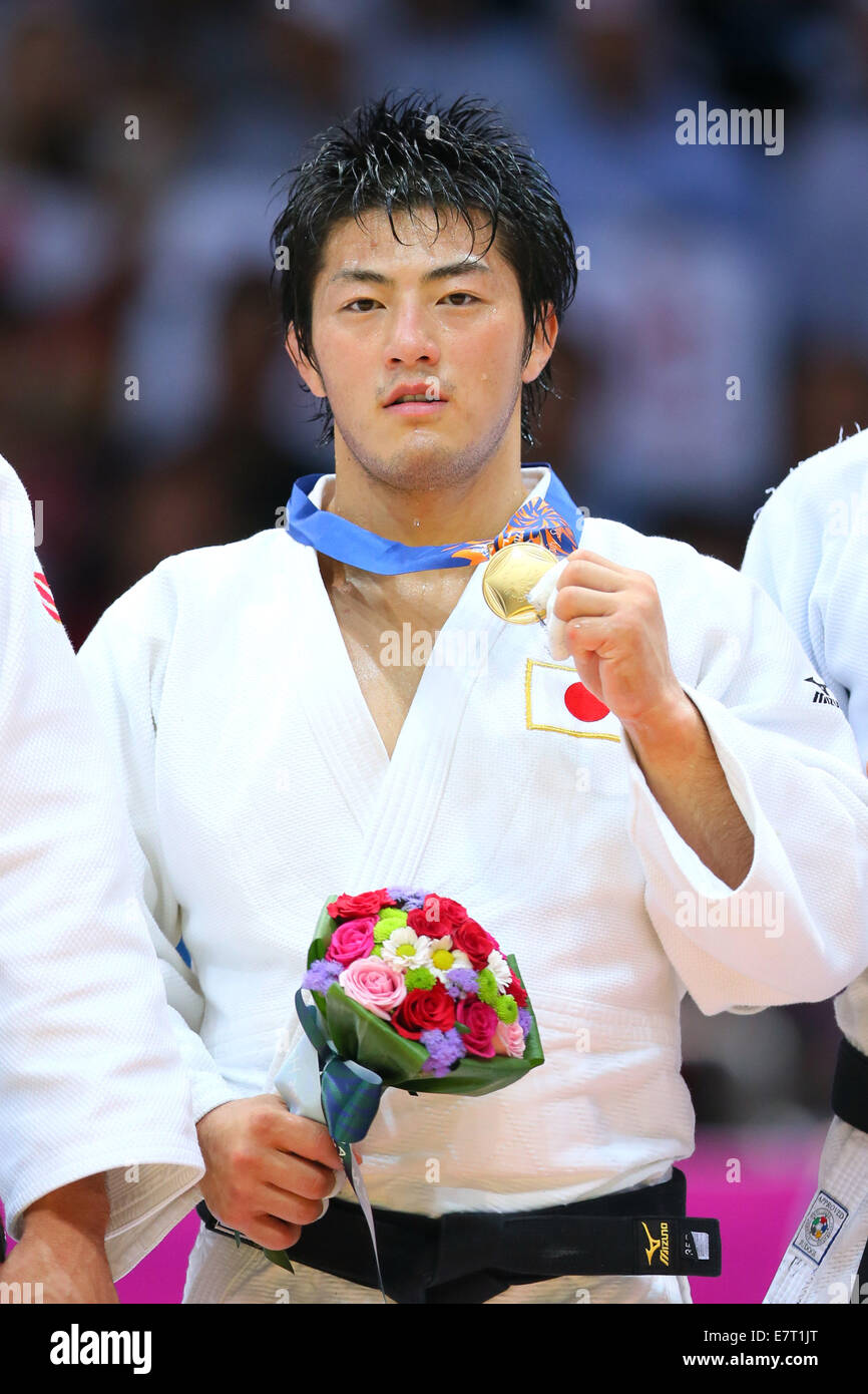 Incheon, South Korea. 22nd Sep, 2014. Yuya Yoshida (JPN) Judo : Men's -90kg victory ceremony at ...