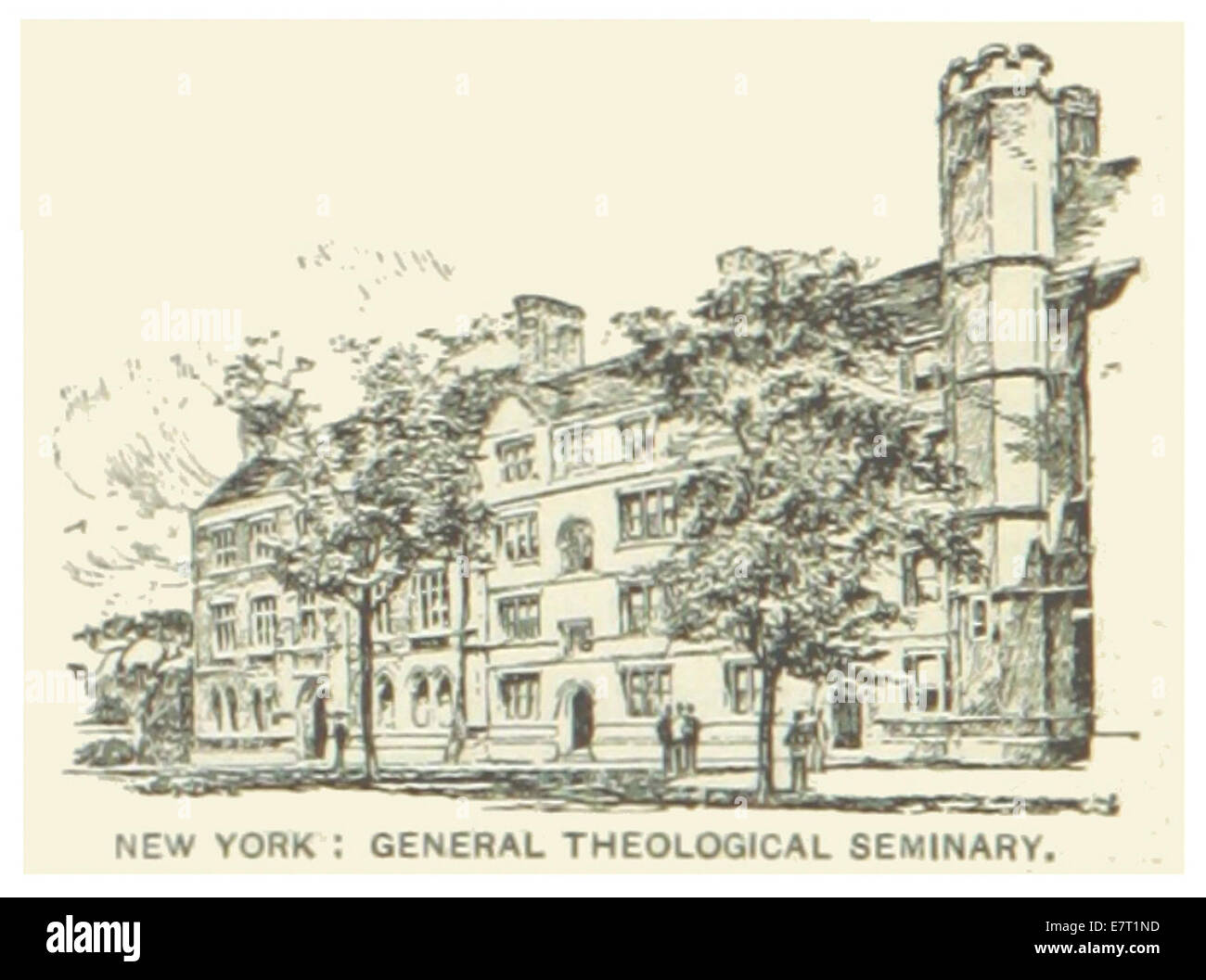 An 1891 depiction of the General Theological Seminary in New York City ...