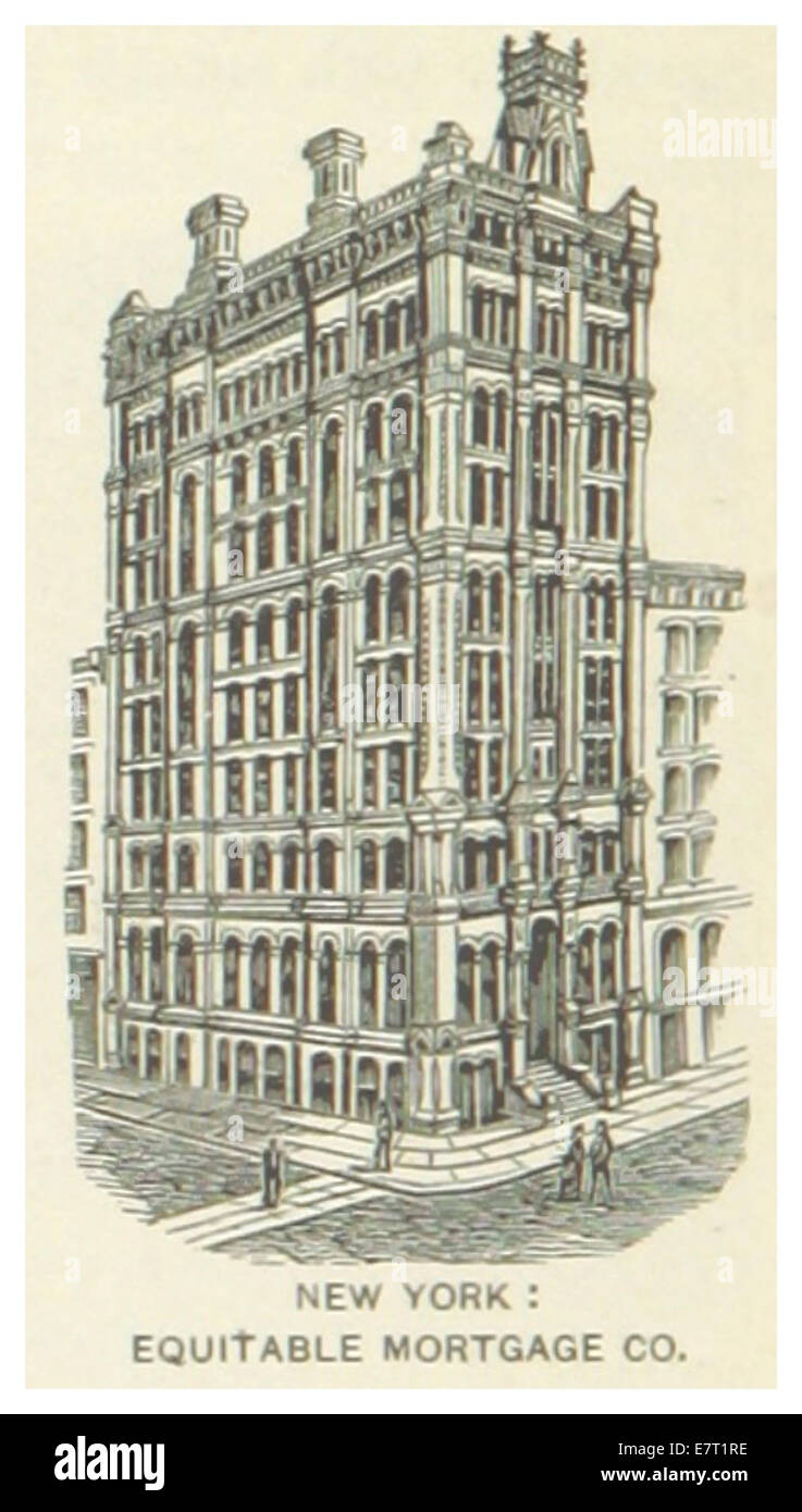 A 1891 map showing the location of the Equitable Mortgage Company in ...
