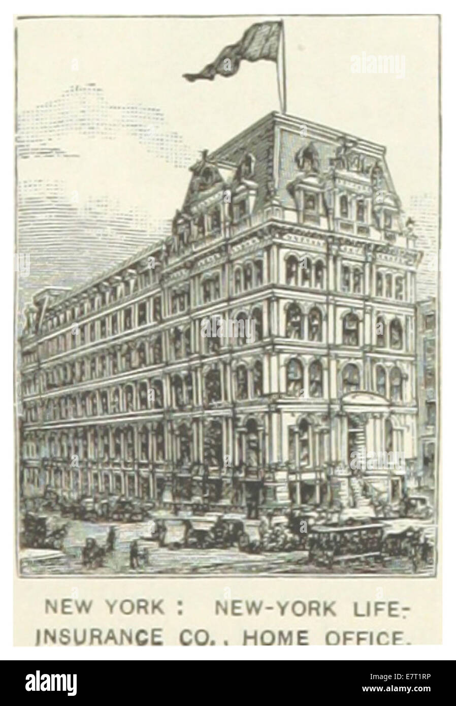 An 1891 illustration depicting the New York Life Insurance Company’s ...