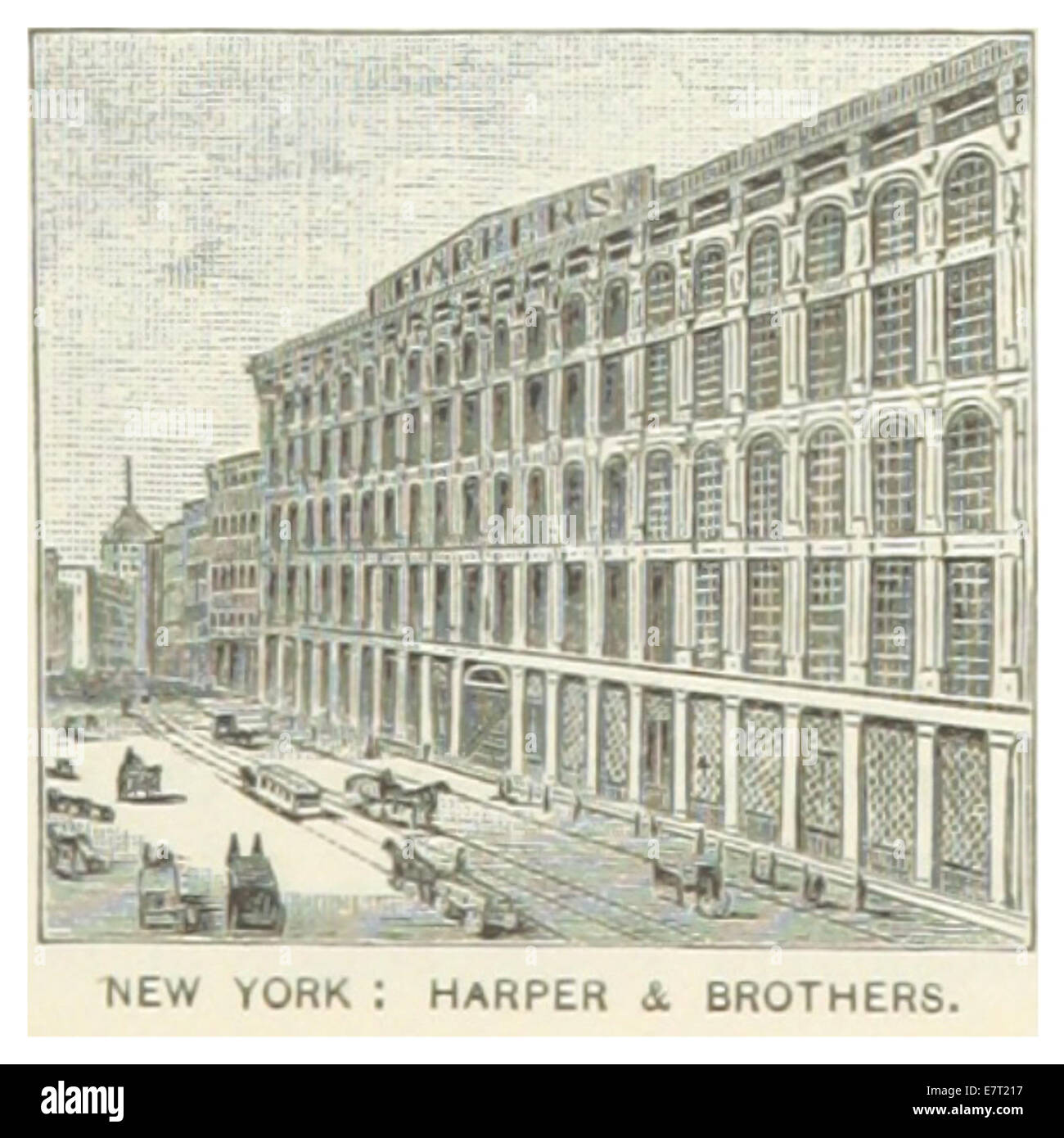An 1891 sketch map illustration featuring the Harper & Brothers ...