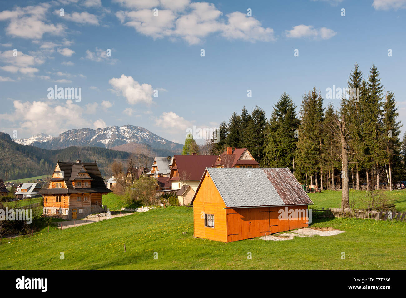 Bucolic view in Koscielisko village in Tatra Country Stock Photo - Alamy