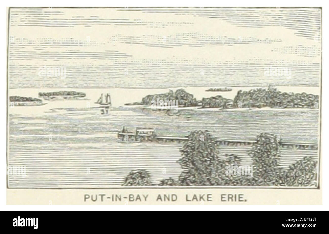 Lake erie maps cartography geography lake erie hi-res stock photography ...