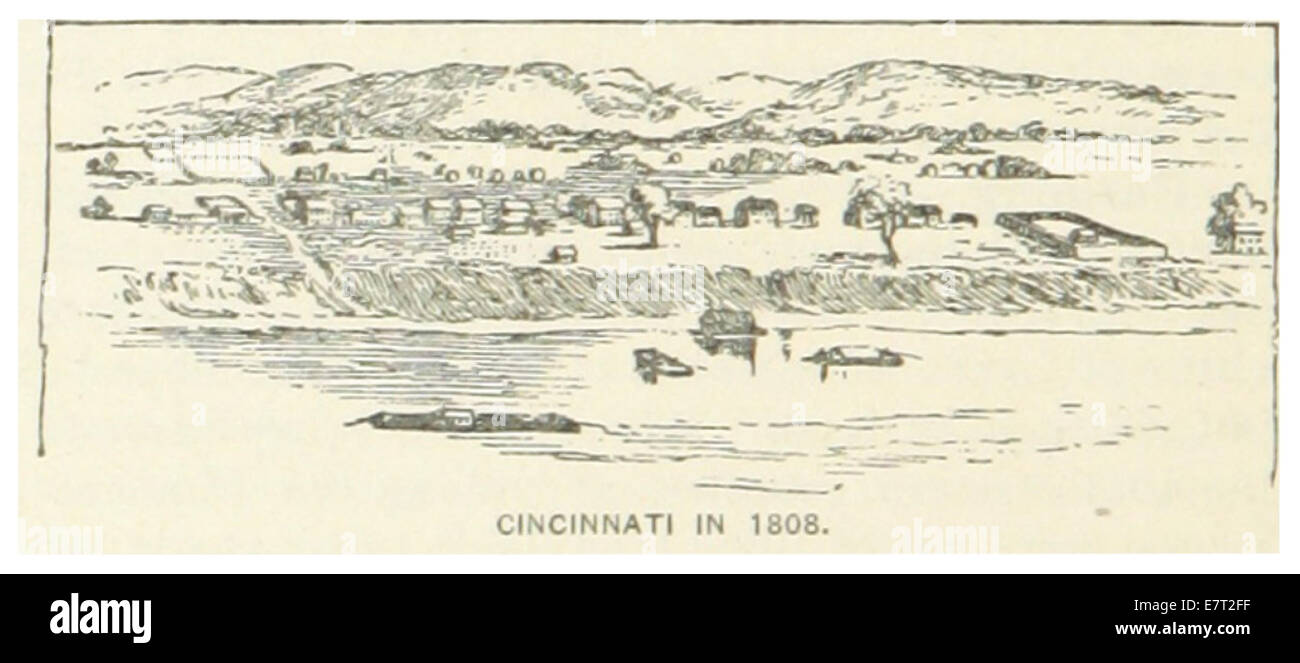 This 1891 illustration maps Cincinnati as it appeared in 1808 ...