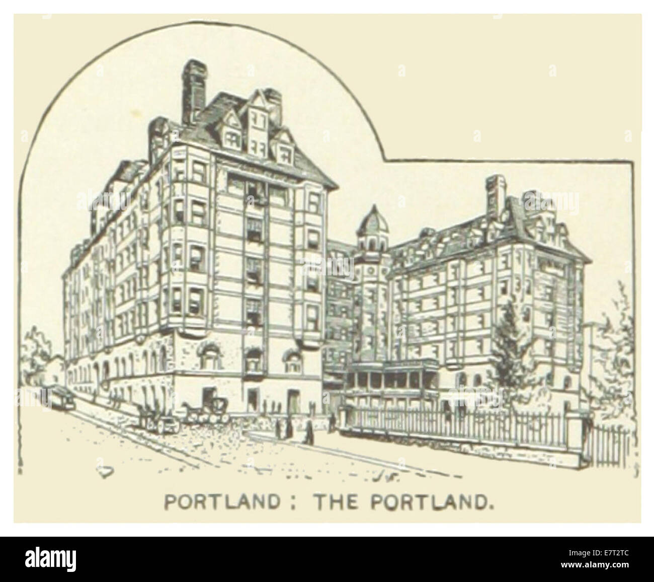 US-OR (1891) p710 features an illustration or map of the Portland Hotel ...