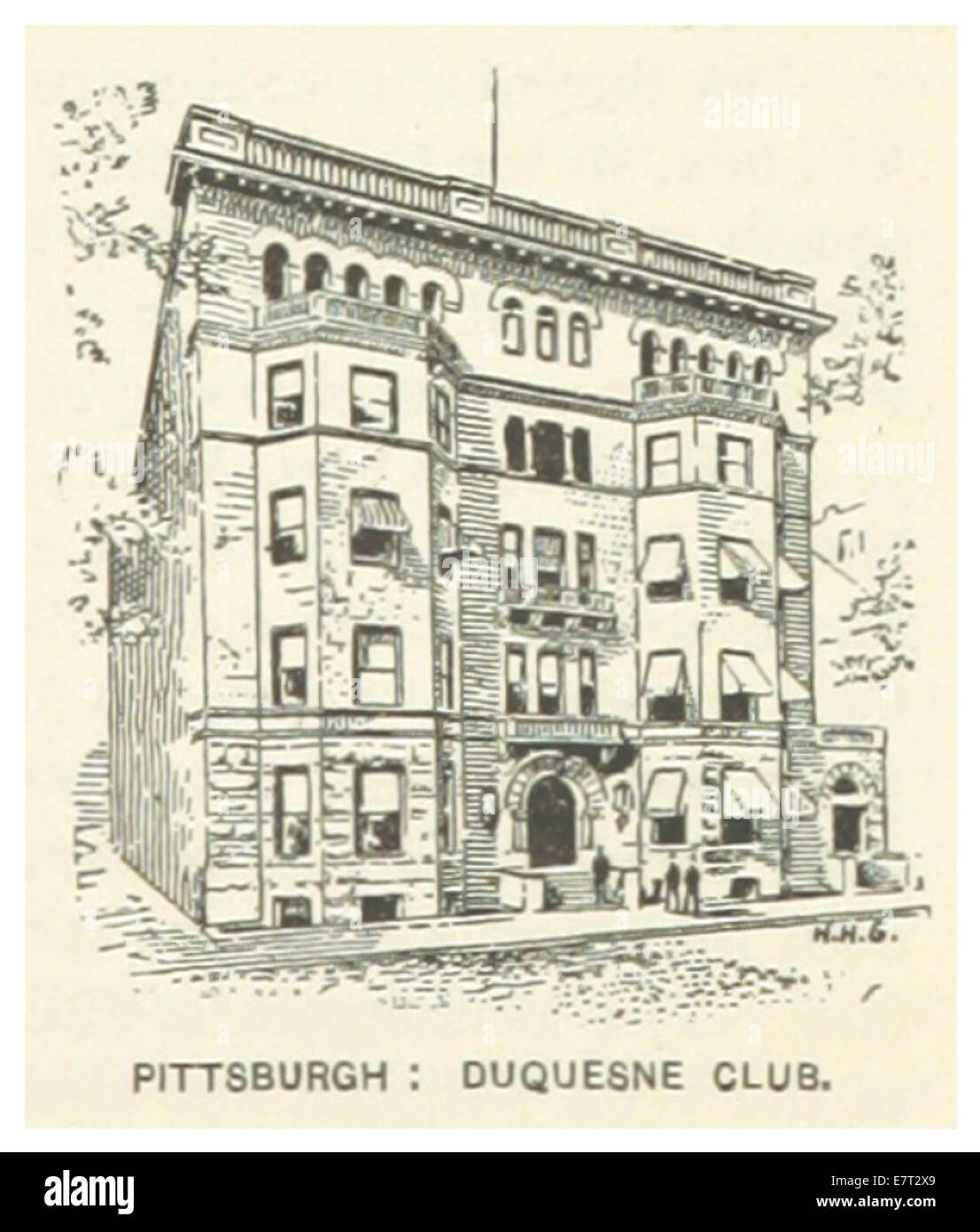 US-PA(1891) p723 PITTSBURGH, DUQUESNE CLUB Stock Photo - Alamy