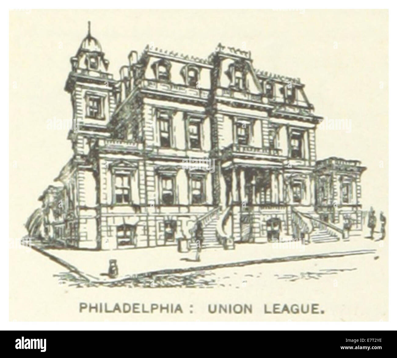 This 1891 sketch map depicts the Union League in Philadelphia ...