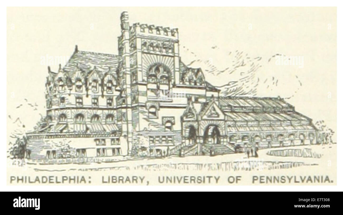 An 1891 illustration of the Library Building at the University of ...