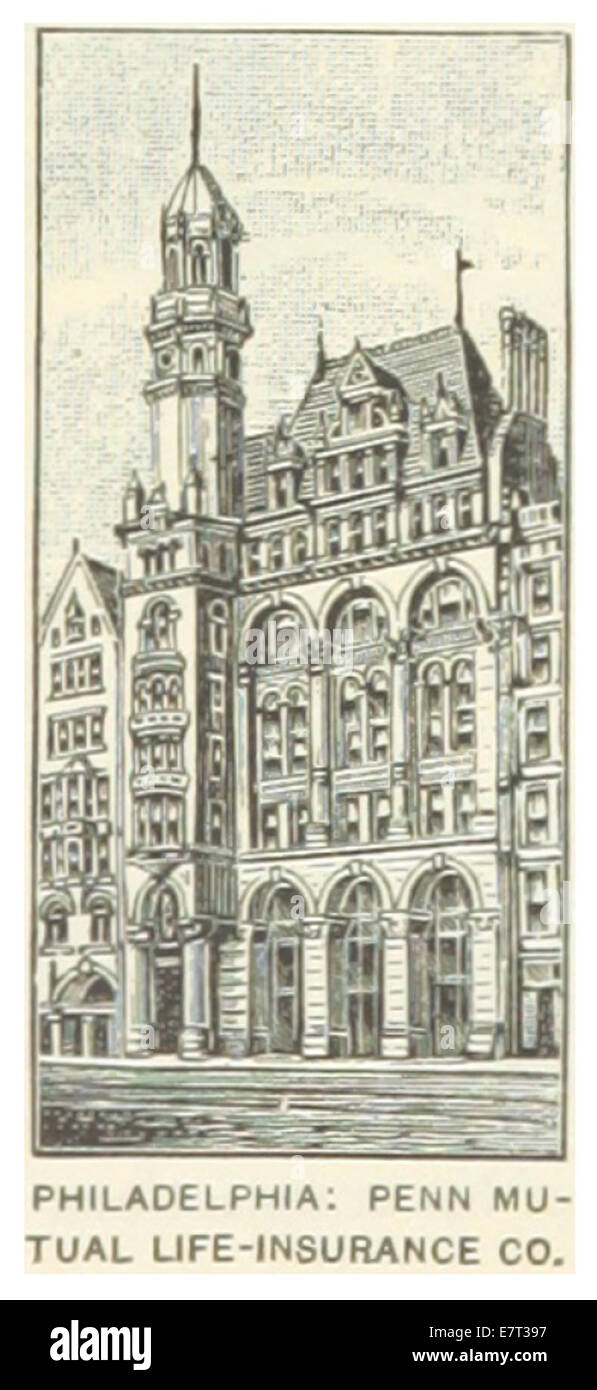 This 1891 illustration depicts the Penn Mutual Life Insurance Company ...
