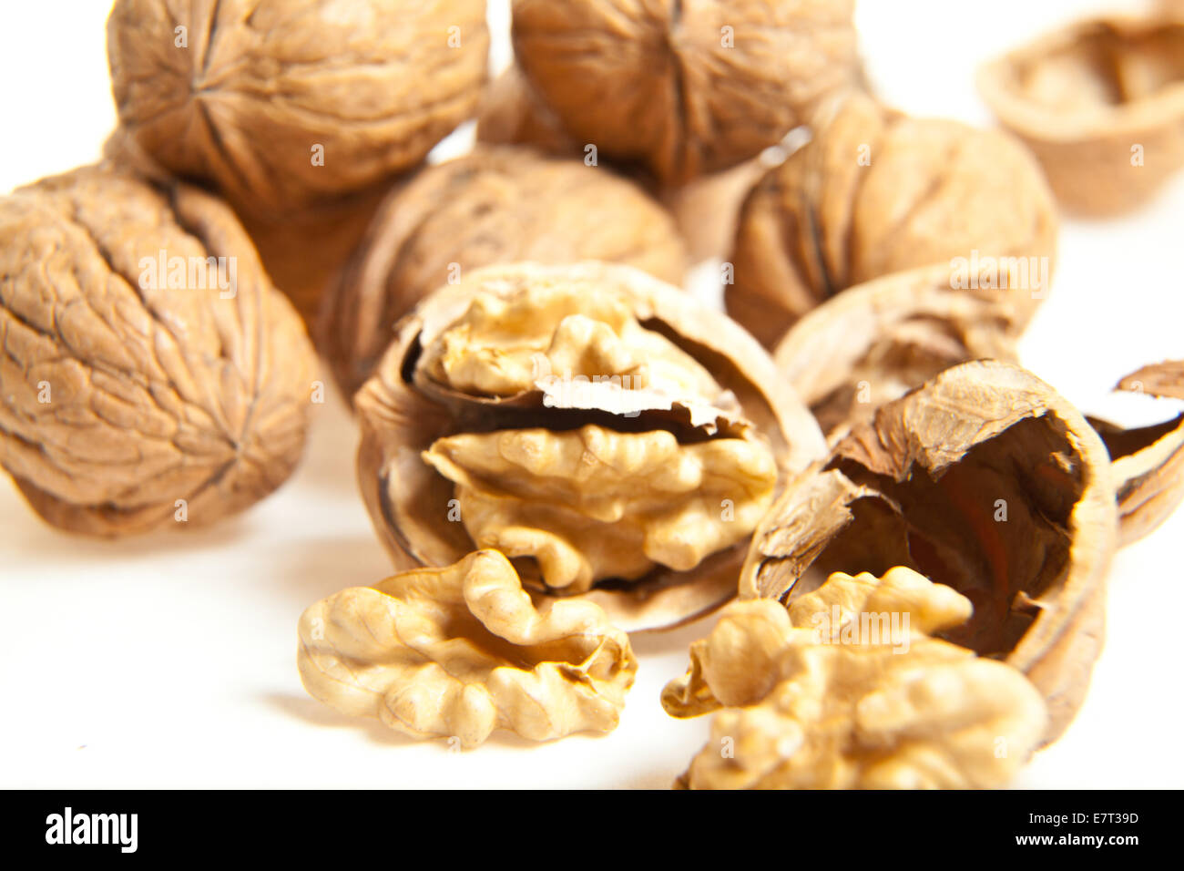 Walnuts isolated on white background Stock Photo - Alamy
