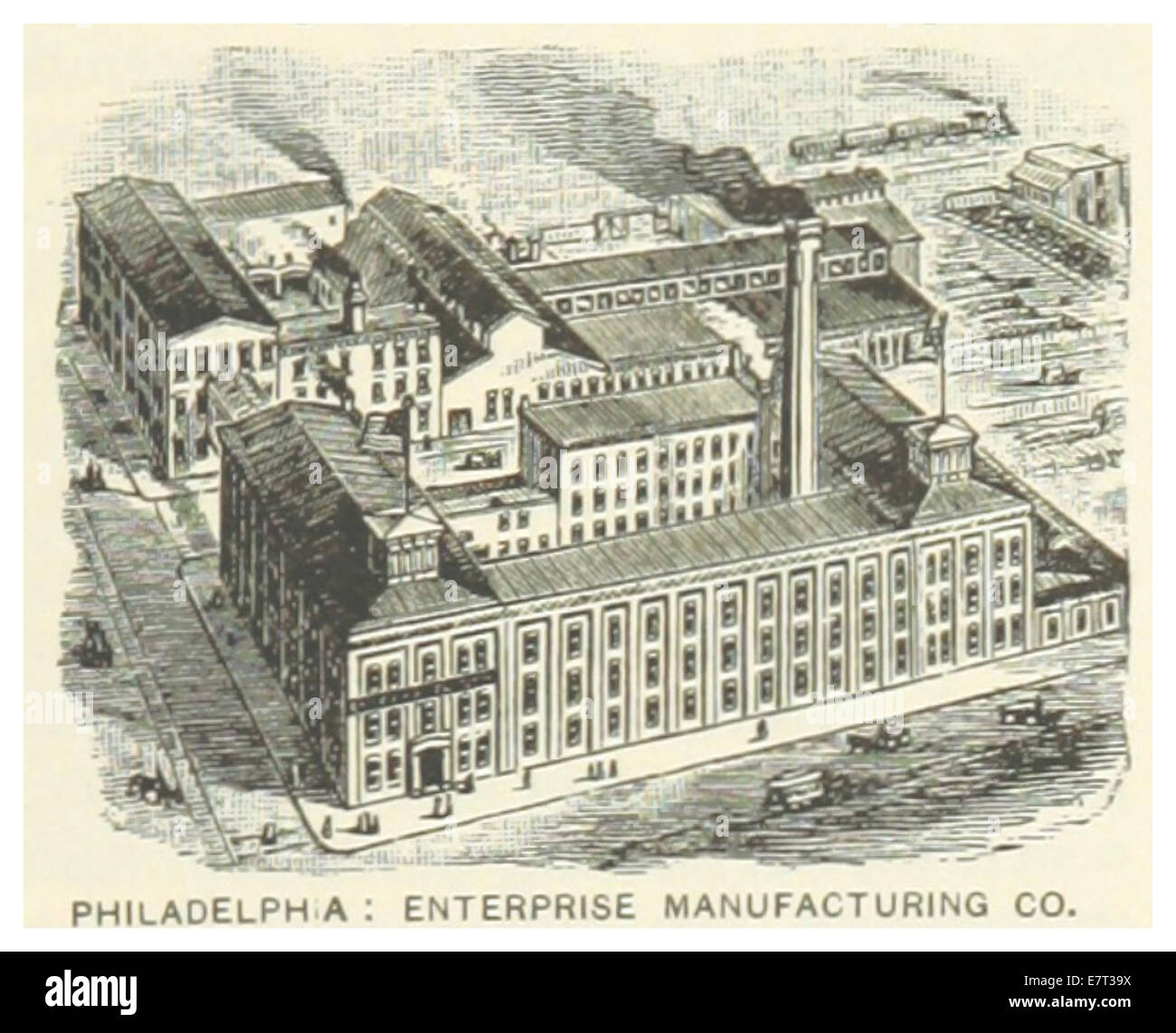 This 1891 illustration shows the Enterprise Manufacturing Company in ...