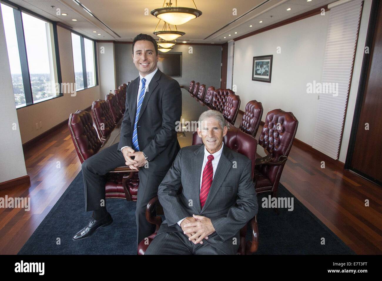 Los Angeles, California, USA. 8th Sep, 2014. Jonathan Zucker, left, and ...