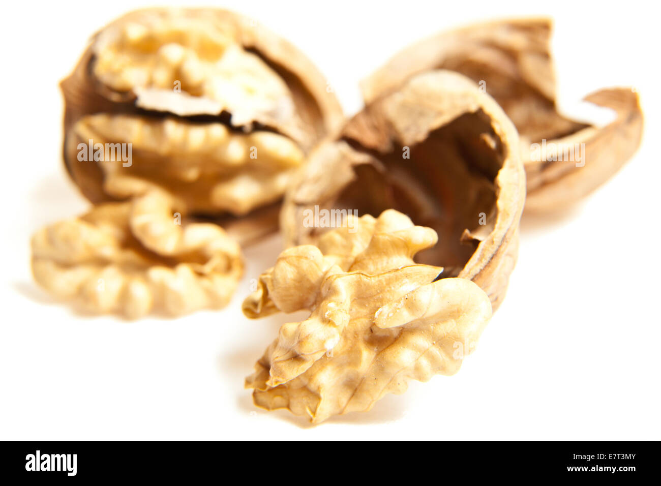 Walnuts isolated on white background Stock Photo - Alamy