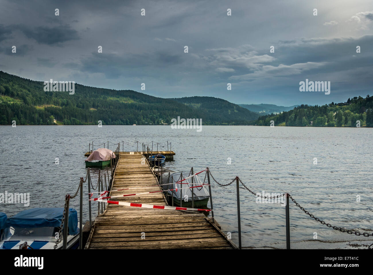 Pier on lake Titisee in the Black Forest, Germany Stock Photo - Alamy