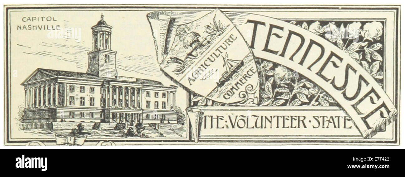 US-TN(1891) p797 The Volunteer State Stock Photo - Alamy