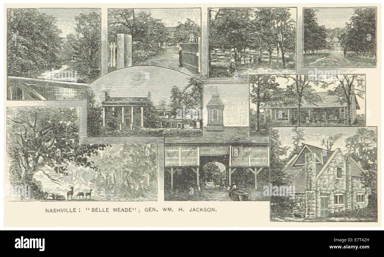 This 1891 illustration shows the Belle Meade estate in Nashville ...