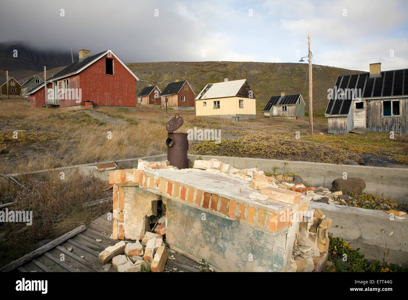 The Disko Island abandoned coal mining community of Qullissat ...