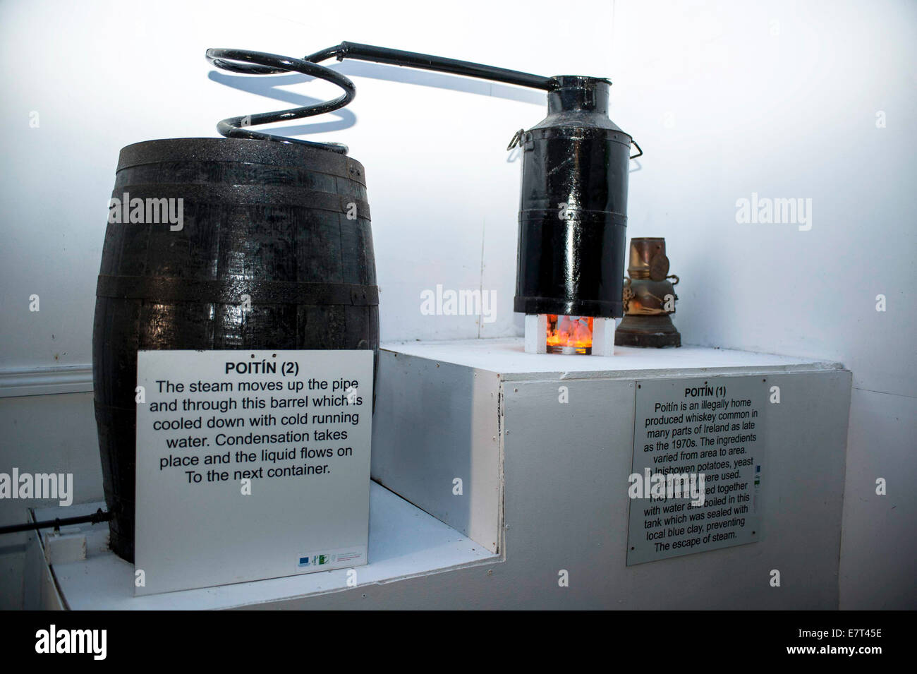 Reconstruction of illegal Poitin making at the Famine Village, Isle of ...