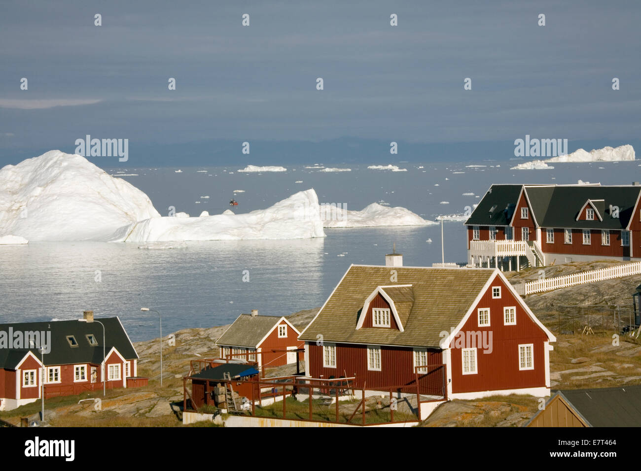 At Ilulissat, icebergs come aground at the shallow mouth of Sermeq ...