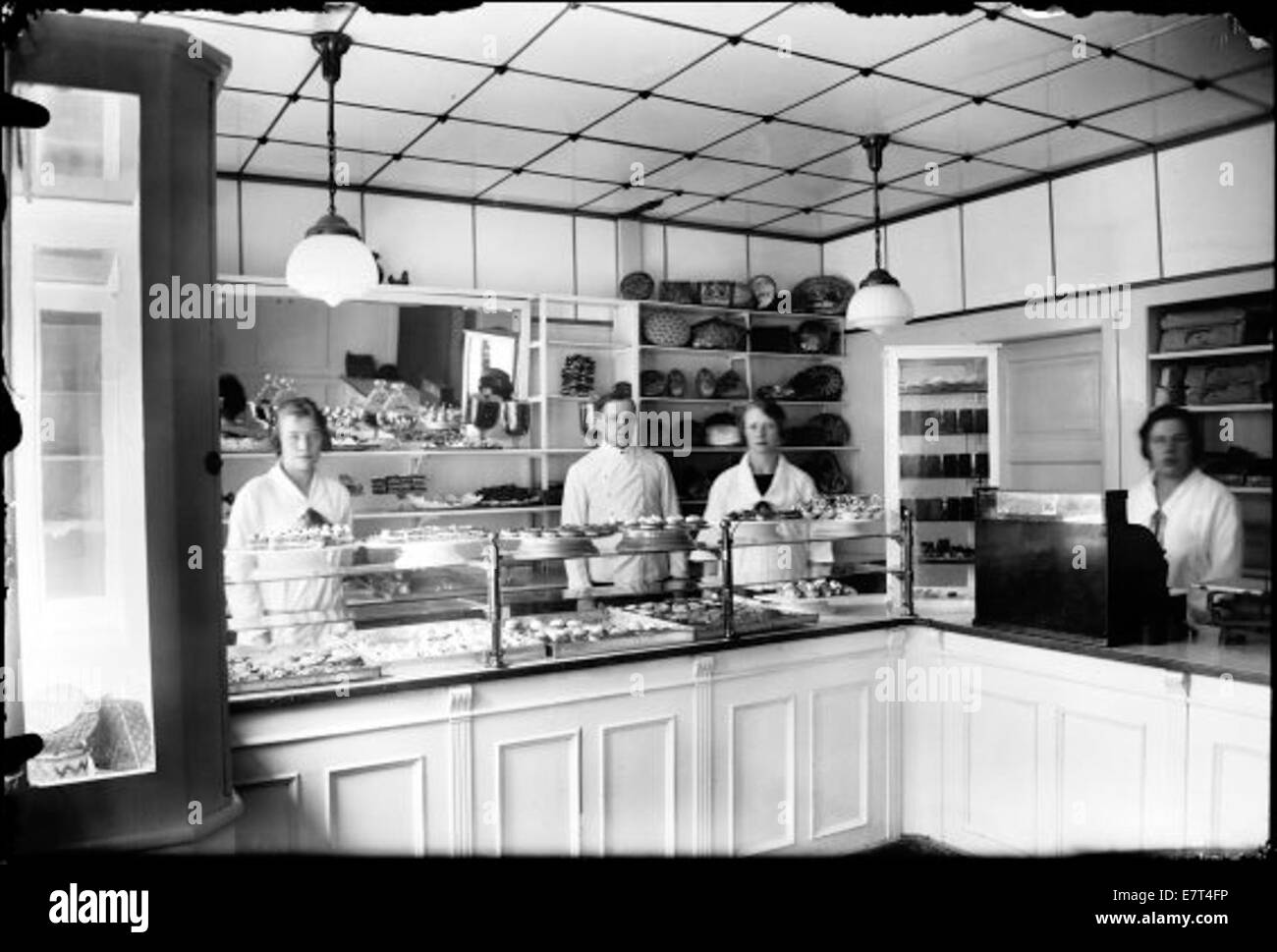 This 1926 photograph captures a bakery scene in Reykjavik, Iceland ...