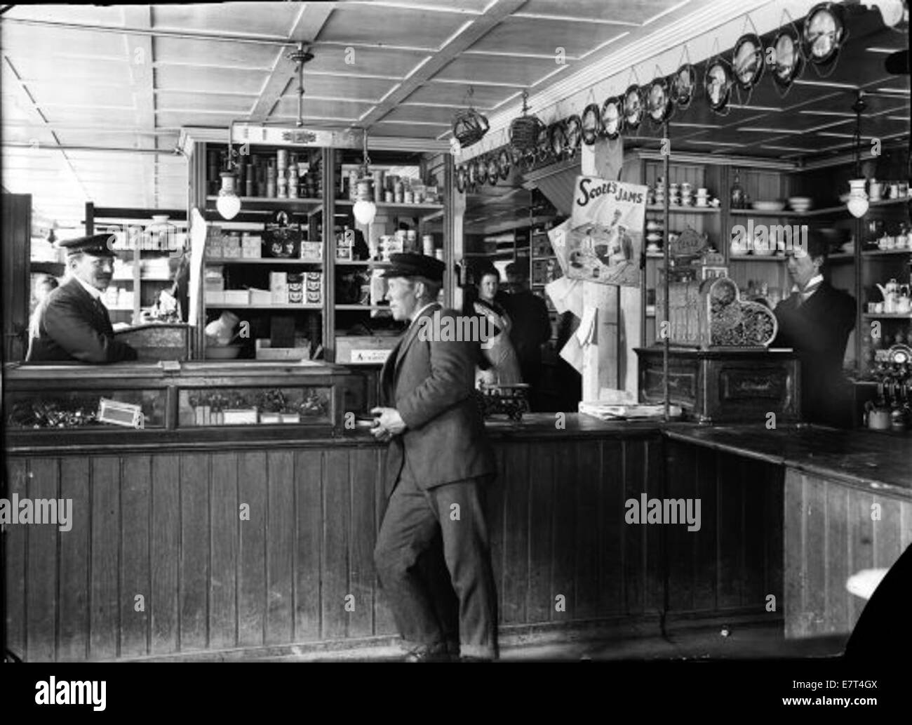 A photograph from around 1910 showing the interior of the ...