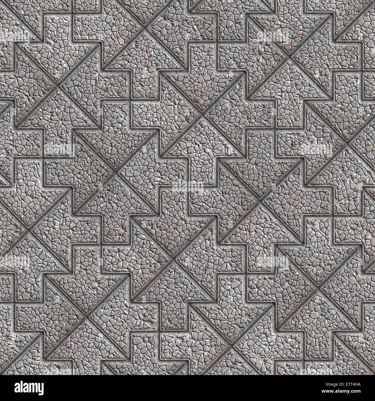 Gray Granular Mosaic Paving Slabs Stock Photo - Alamy