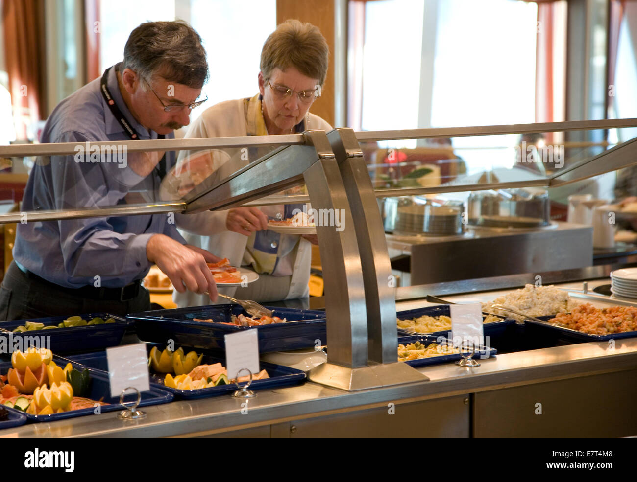 Most meals are served buffet style in MS FRAM's stylish and highly ...