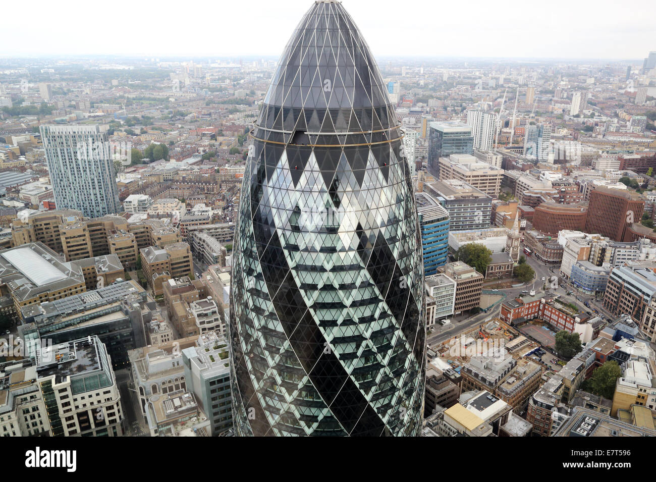 The Gherkin skyscraper in the City of London, England, UK Photo ...